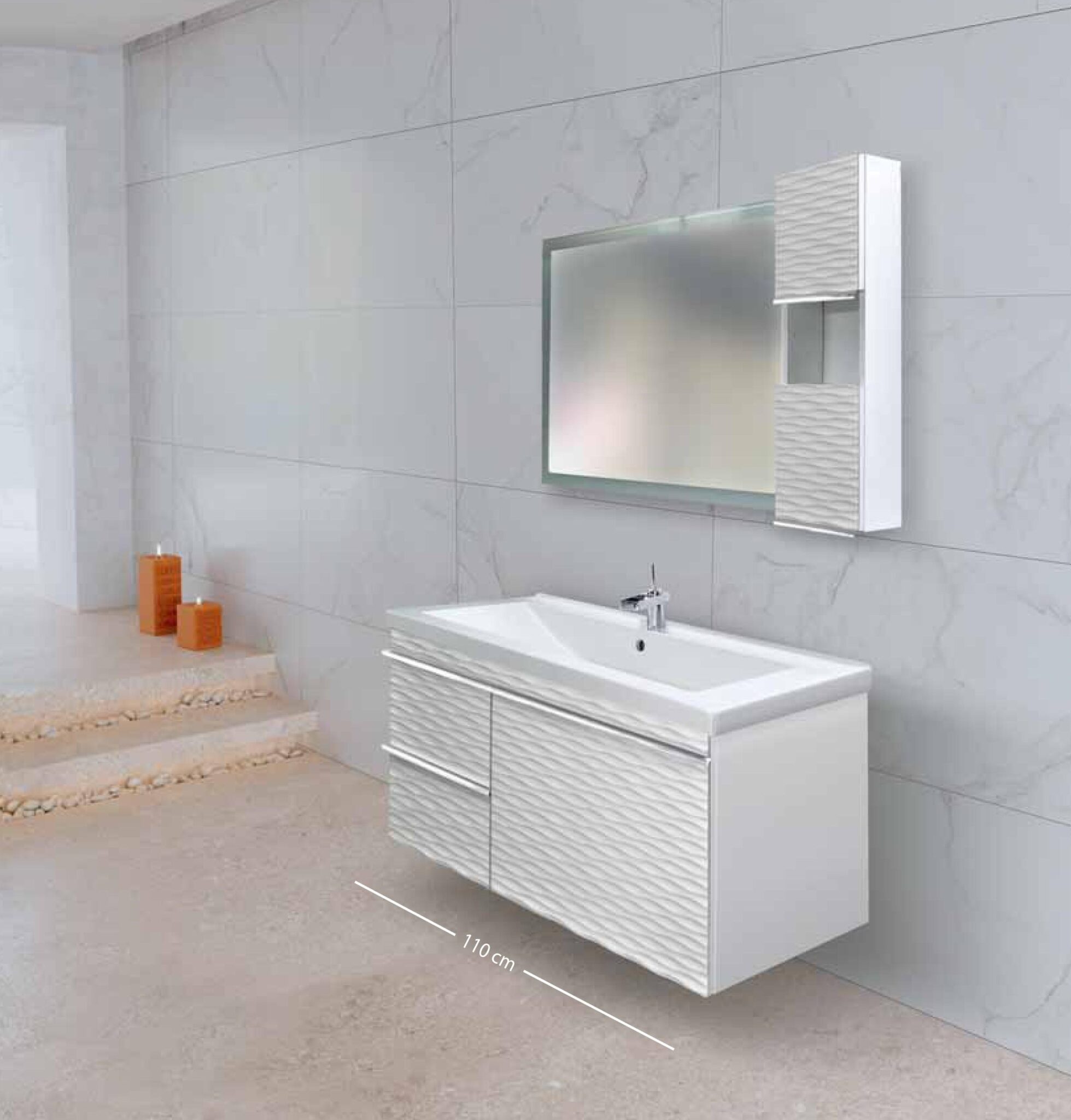 MODERN BATH-ΕΠΙΠΛΟ ΜΠΑΝΙΟΥ 52 ( ΒΑΣΗ + ΚΑΘΡΕΠΤΗΣ + ΝΙΠΤΗΡΑΣ ) MDF ...